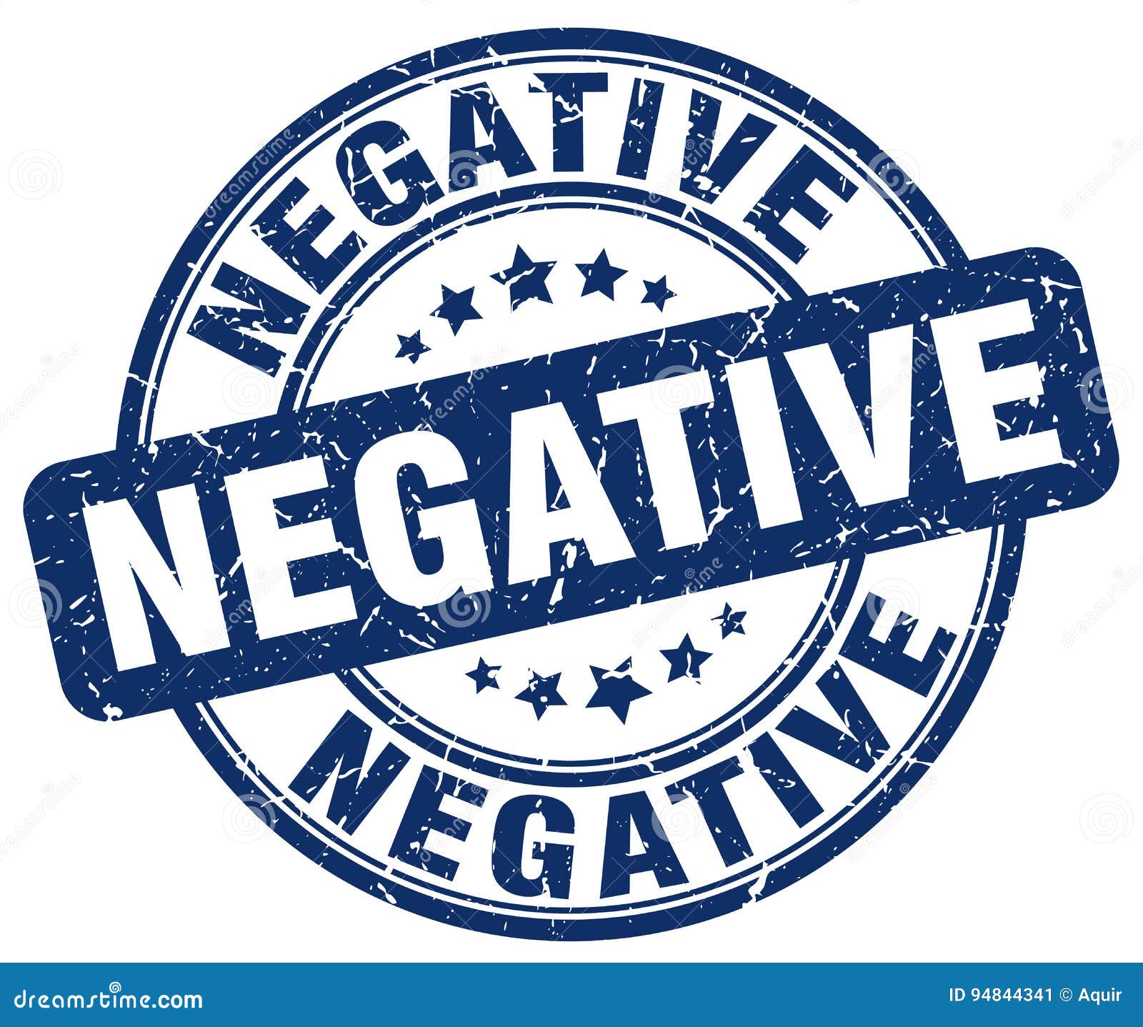 Negative blue grunge stamp stock vector. Illustration of circle - 94844341