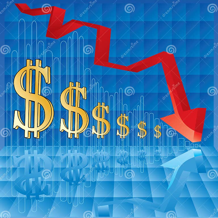 Negative business graph stock illustration. Illustration of business ...