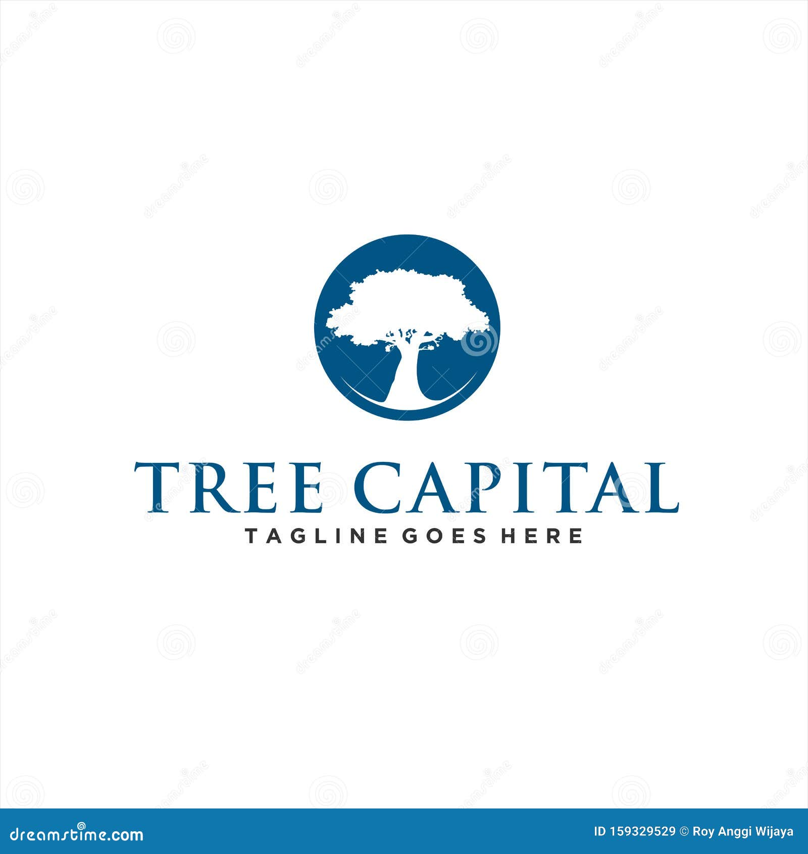 Circle Oak Tree Logo Design Stock Vector - Illustration of finance ...