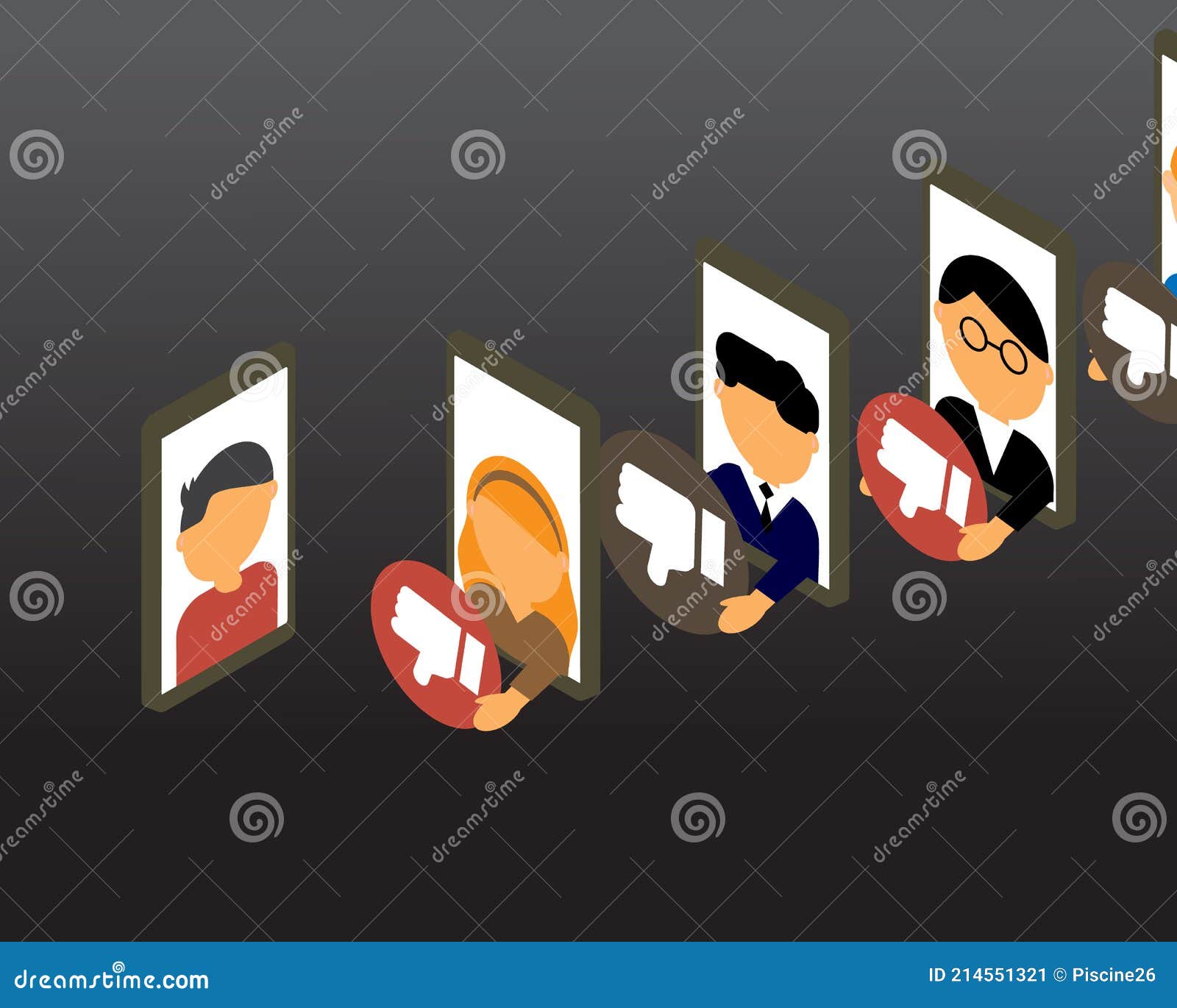 Negative Comment from Social Media that Make You Feel Depressed Stock ...