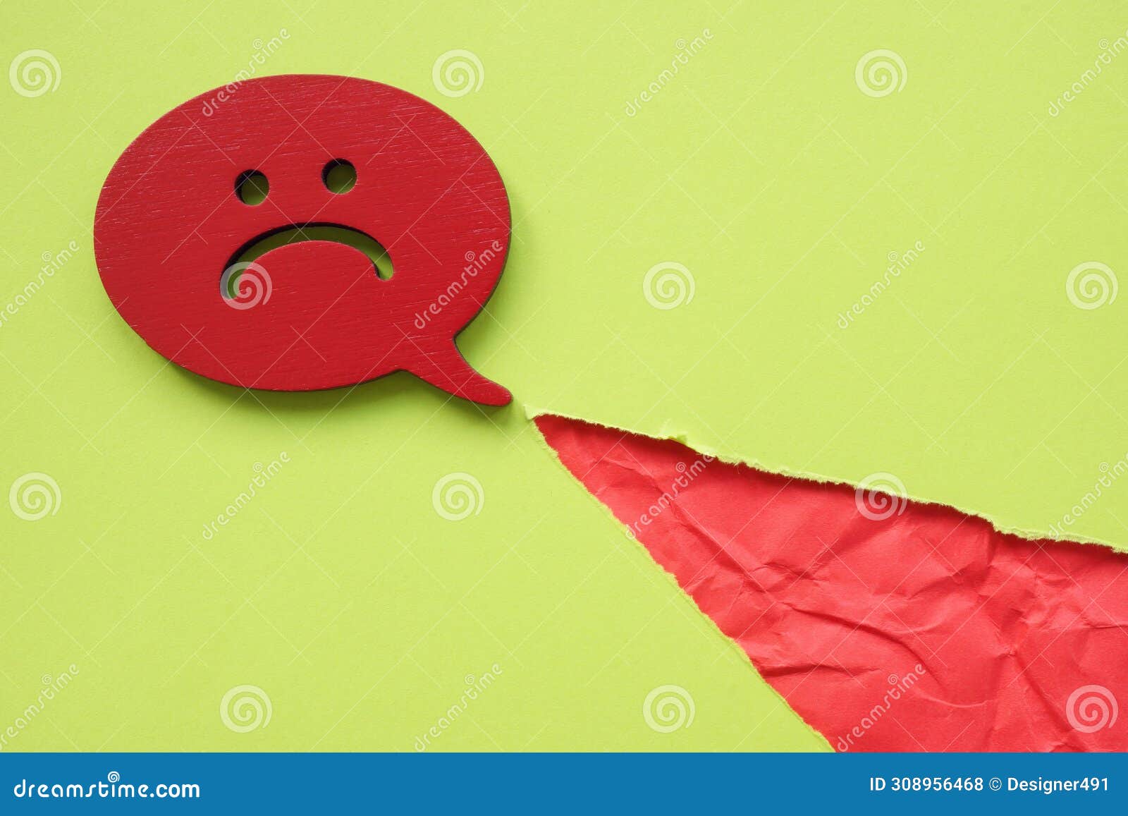 Negative Comment and Torn Paper. Stock Photo - Image of depressed ...