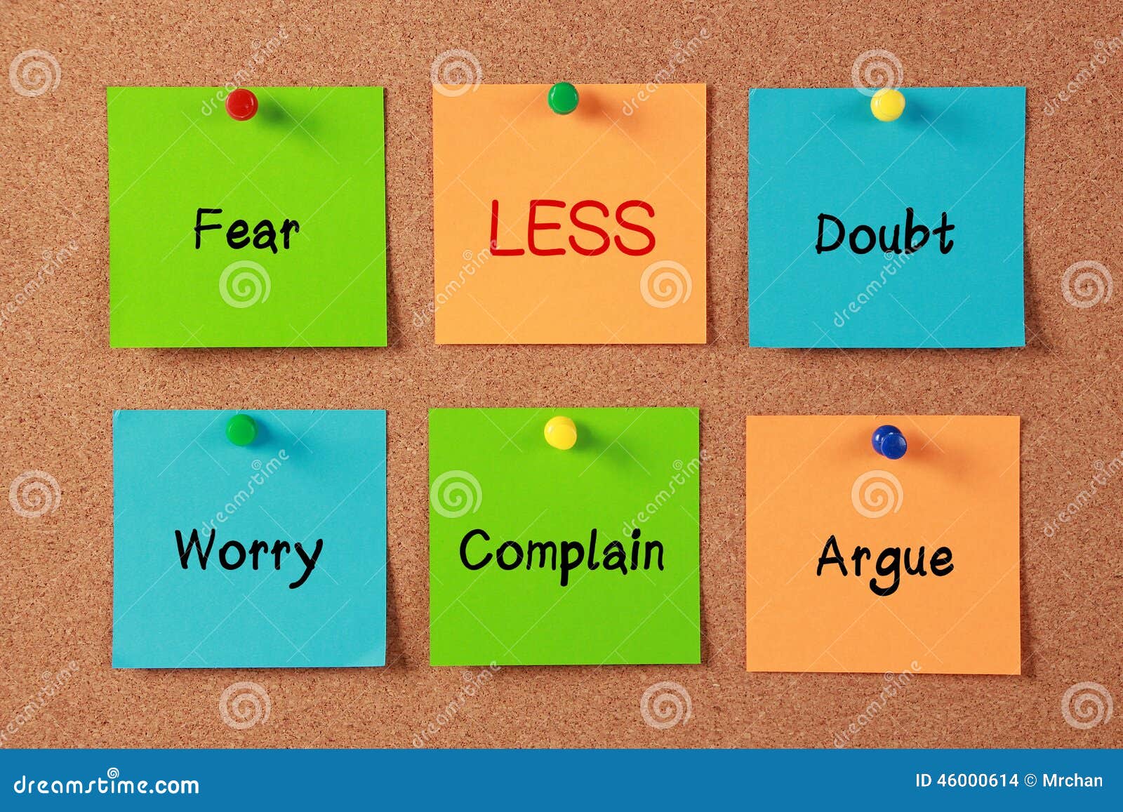 Less Negative stock photo. Image of sticky, ideas, worry - 46000614