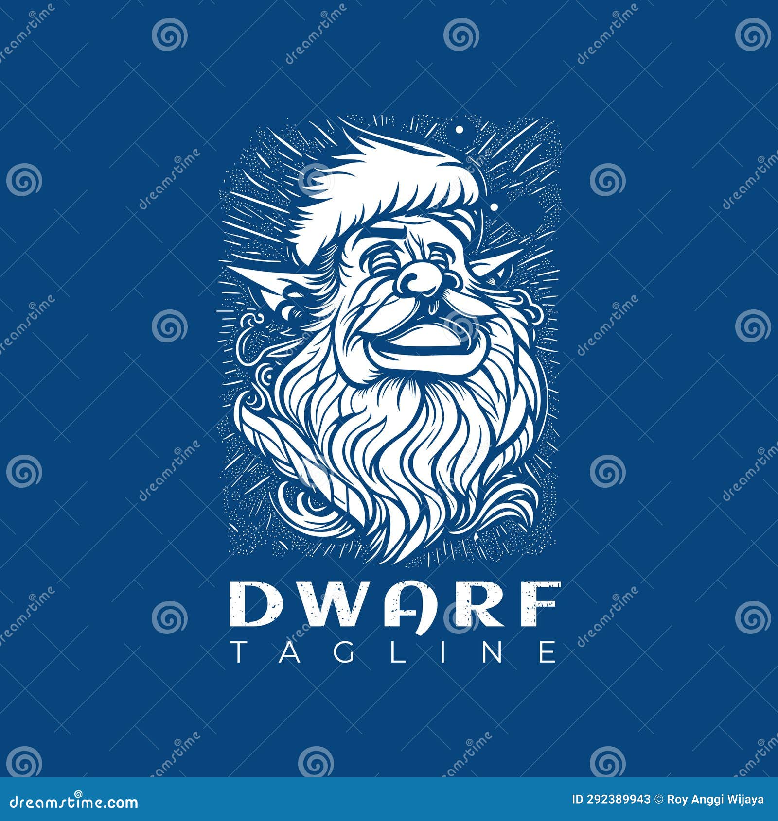 Negative Dwarf Logo Design Vector Illustration Template Idea Stock ...