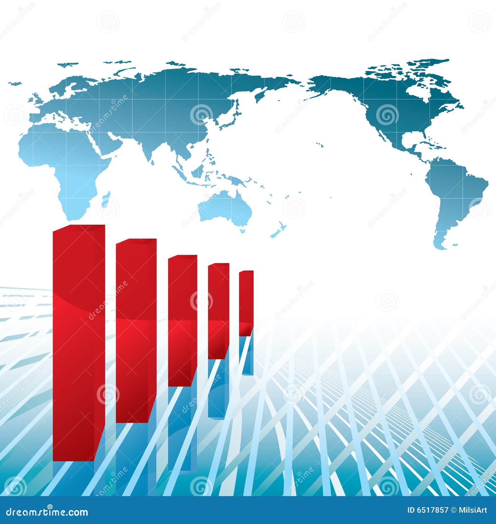 Negative economy chart stock vector. Illustration of national - 6517857