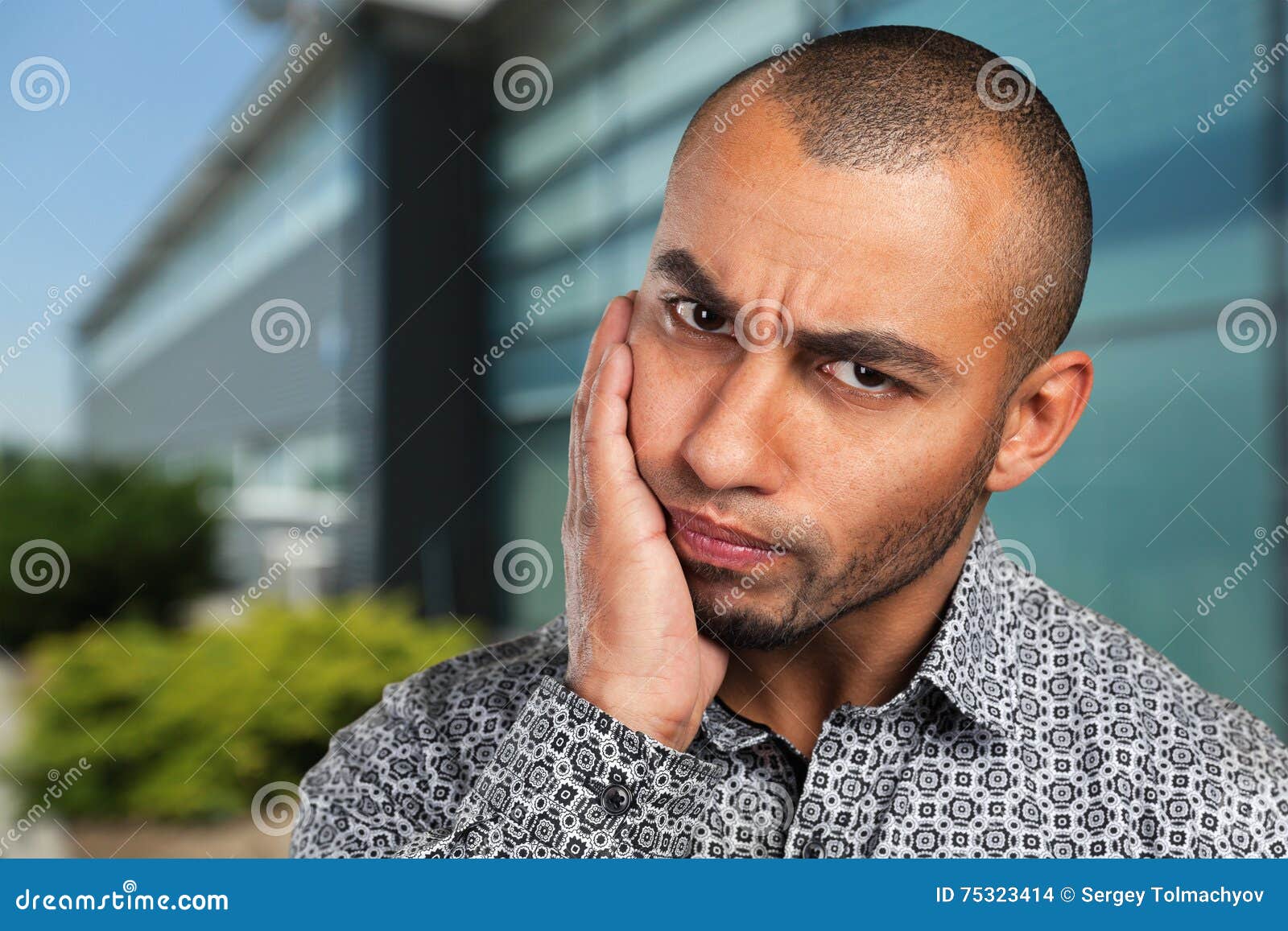 Negative Emotion Facial Expression Stock Photo - Image of arabic ...