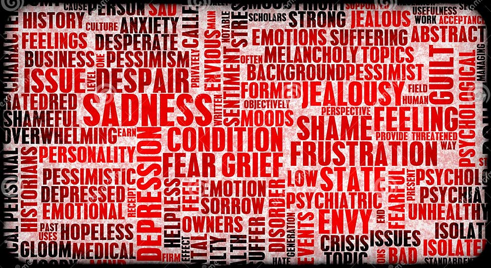 Negative Emotions stock illustration. Illustration of mind - 12373242