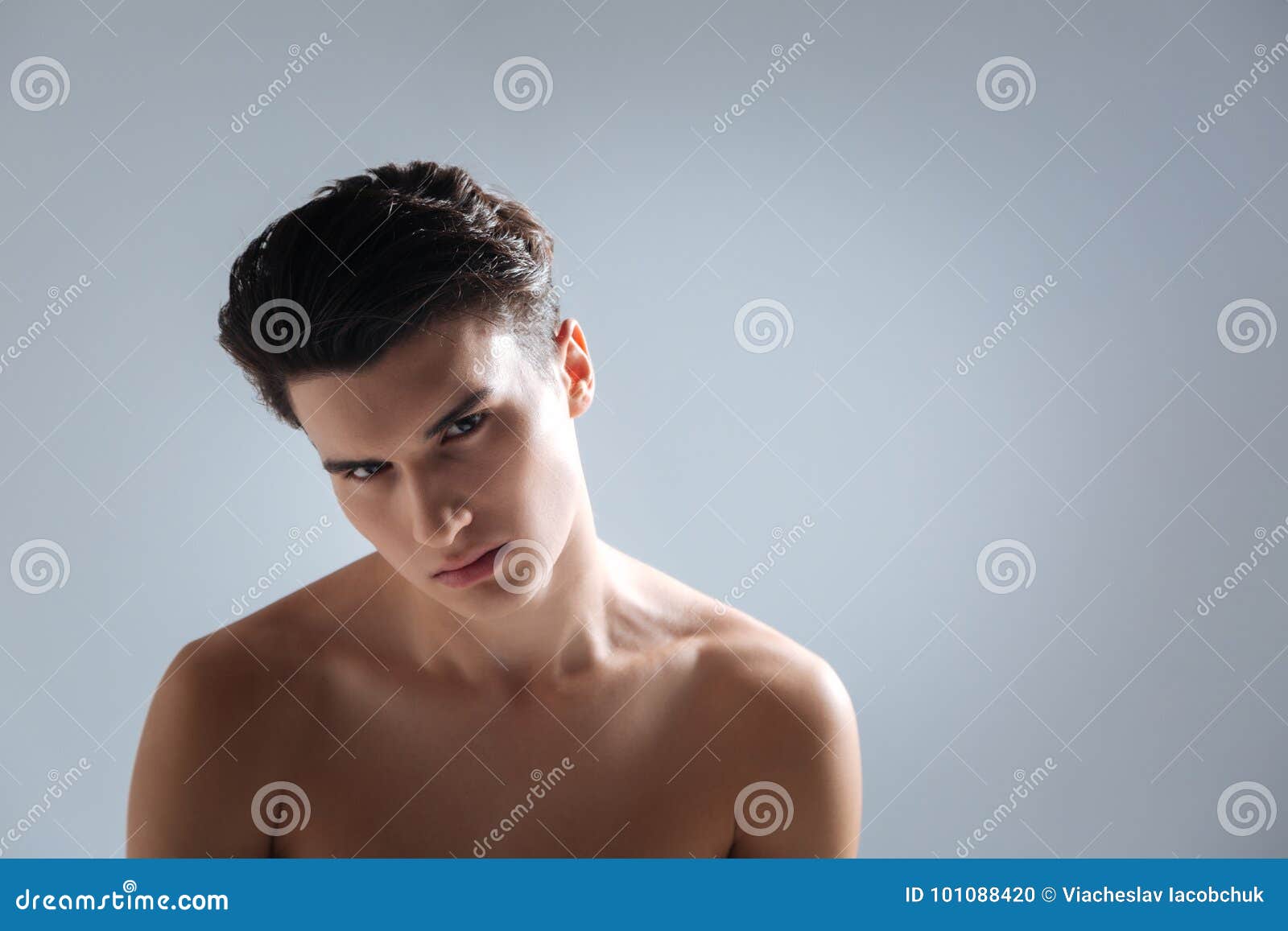 Angry Model Boy Demonstrating His Emotions Stock Photo - Image of ...