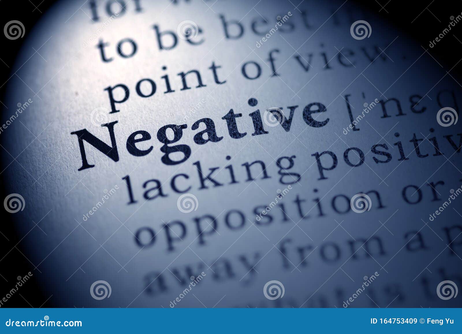 Definition of the Word Negative Stock Image - Image of text, fake ...