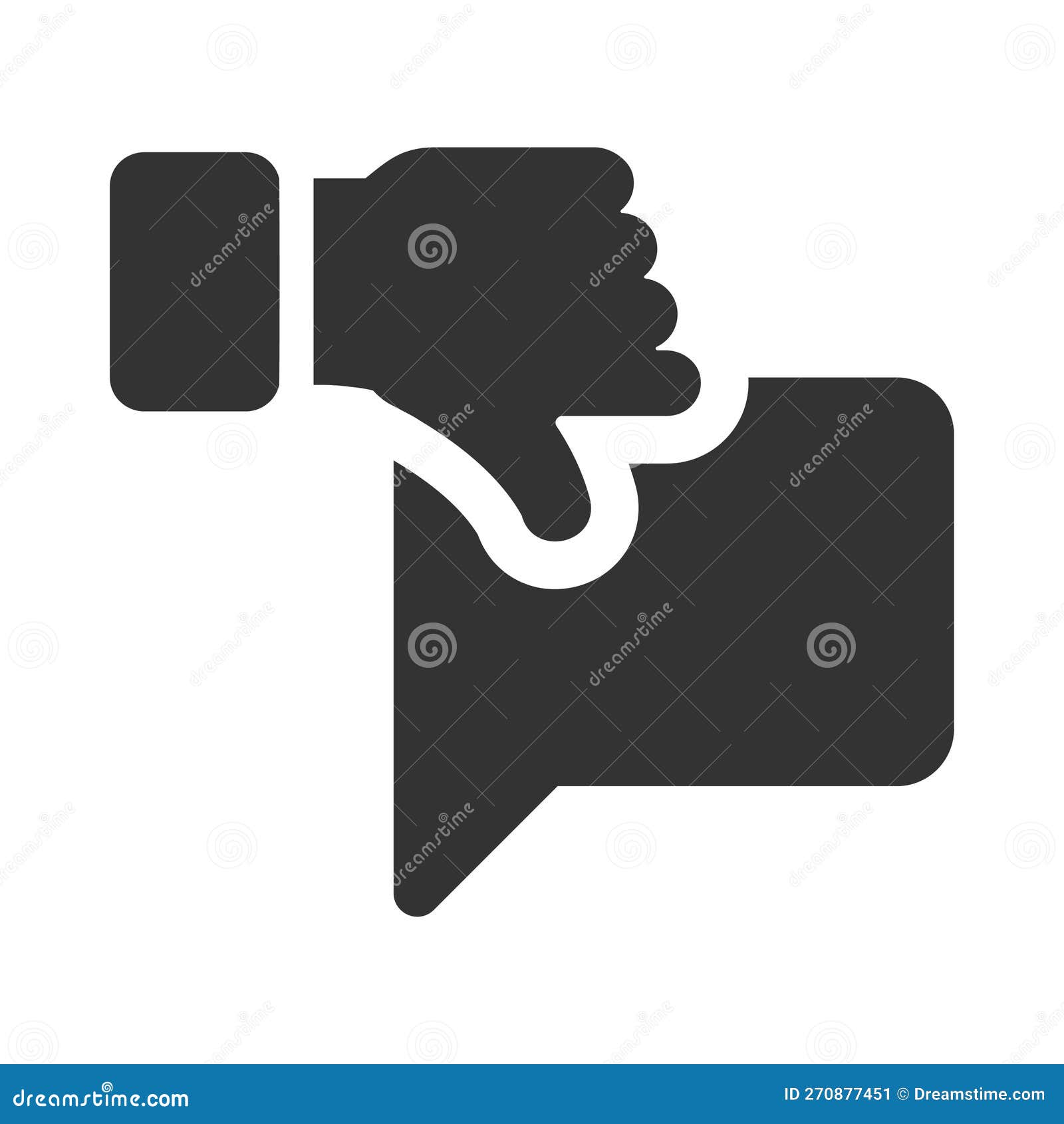 Negative feedback icon stock vector. Illustration of vector - 270877451