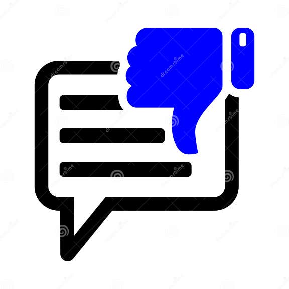 Negative Feedback Icon stock illustration. Illustration of vector ...