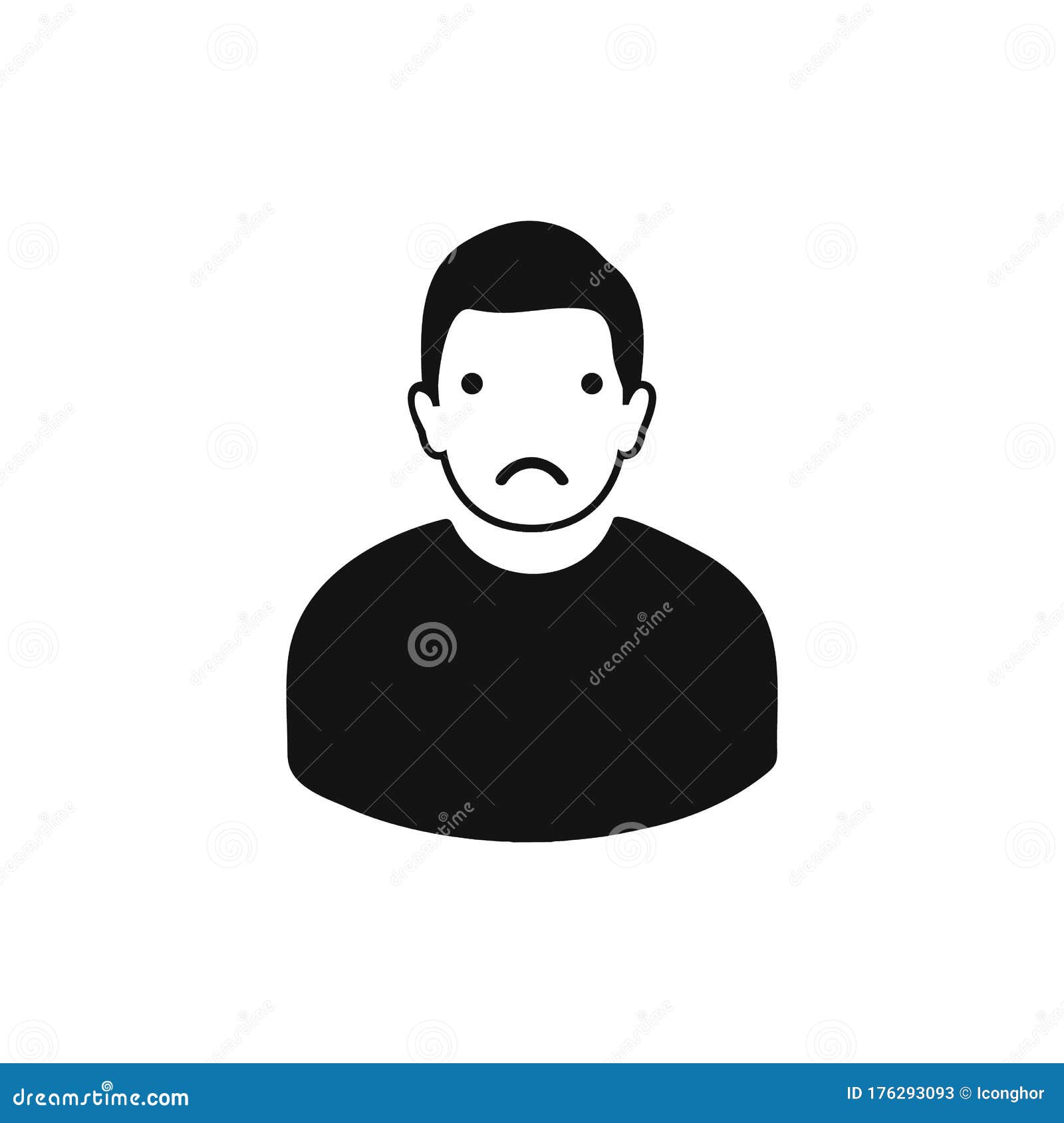 Negative Feedback Icon. stock vector. Illustration of negative - 176293093