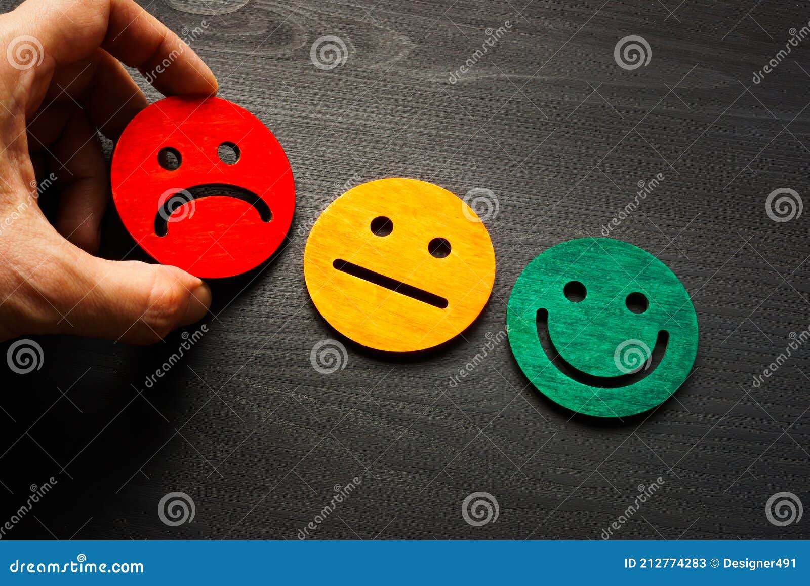 Negative Feedback and Rate with Bad Smile Face. Stock Image - Image of ...
