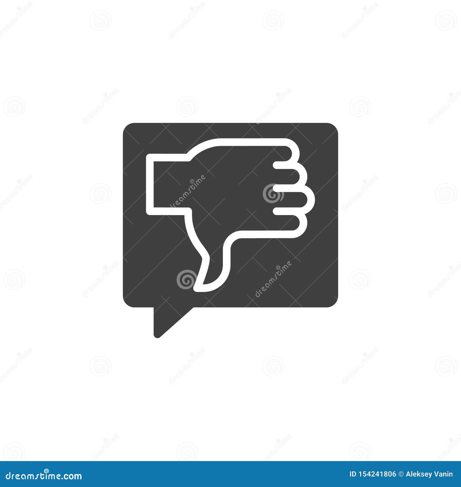 Negative Feedback Vector Icon Stock Vector - Illustration of message ...