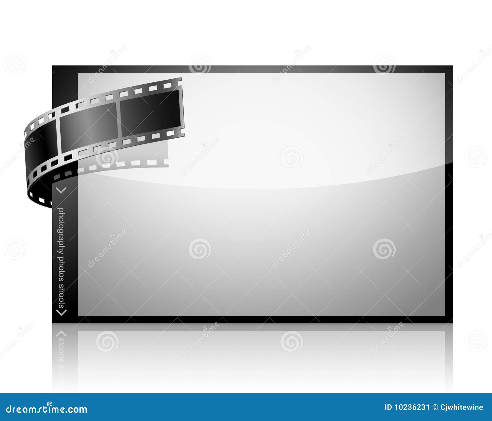 Negative film stock vector. Illustration of elements - 10236231
