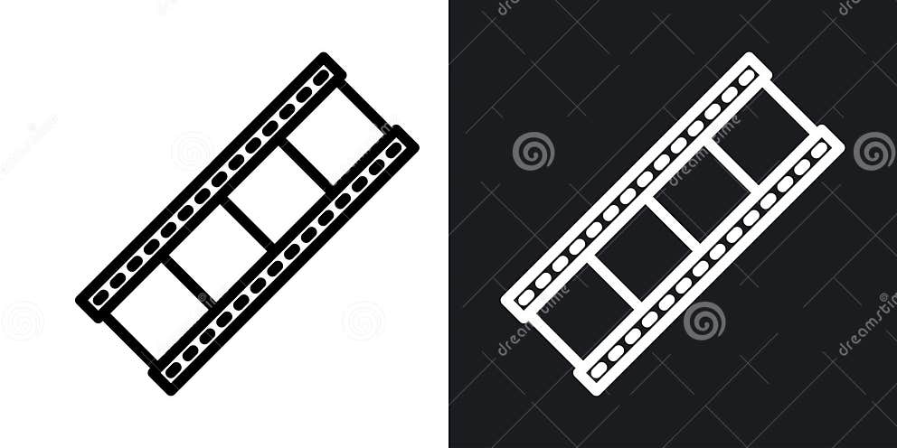 Negative Film Thin Line Vector Icon Set Stock Illustration ...
