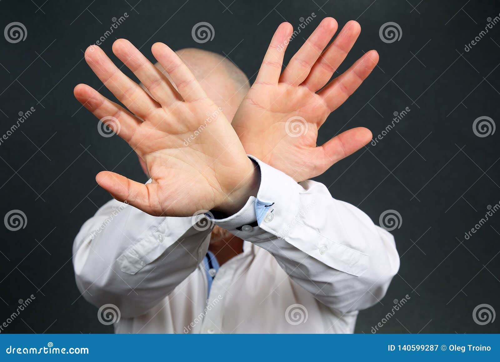 Negative Gesture of Men Turned Aside Stock Image - Image of offended ...