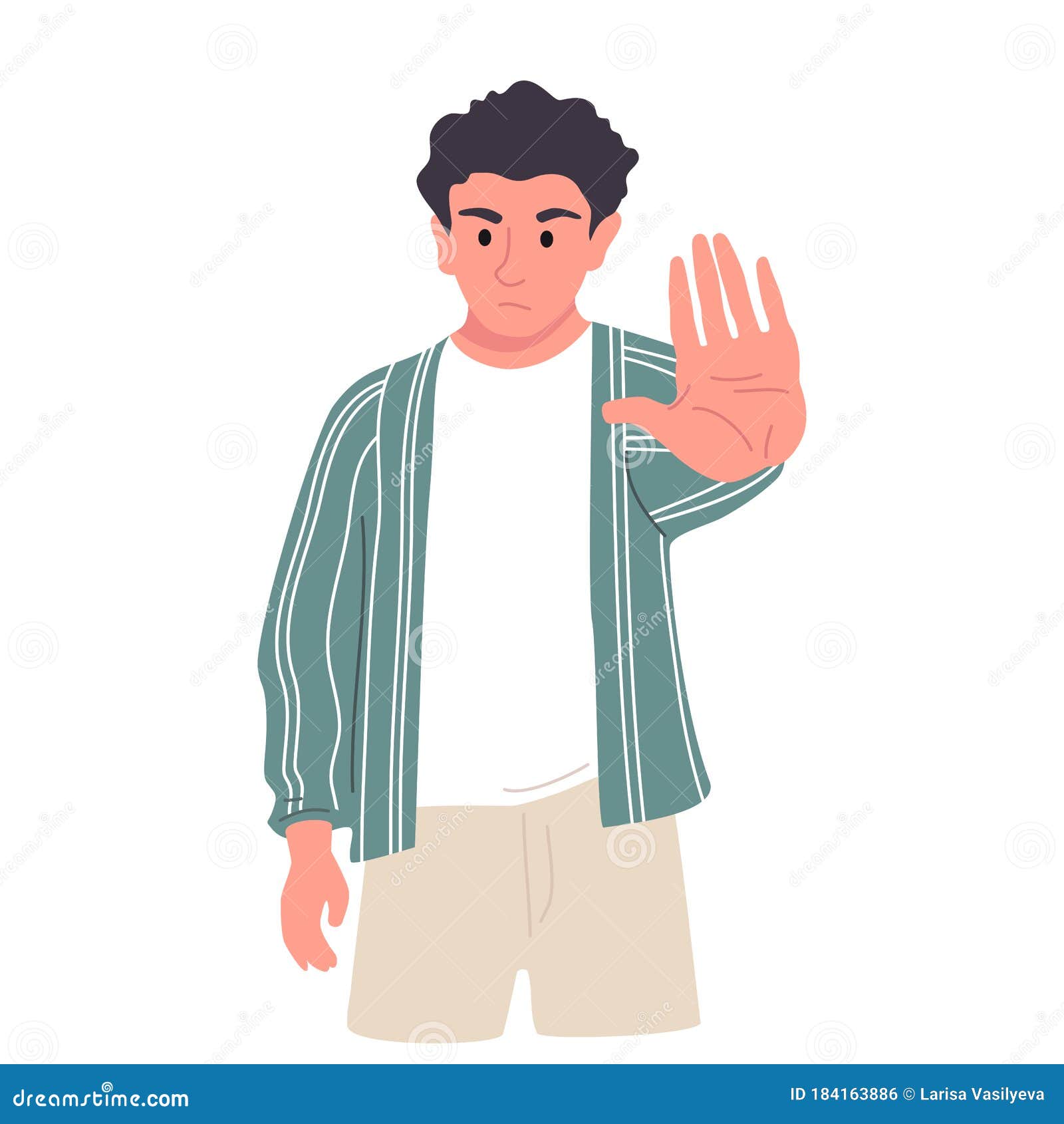 Negative Gestures Flat Vector Illustrations Set. Finger Language, Non ... Negative Gestures Flat Vector Illustrations Set. Finger Language, Non ...