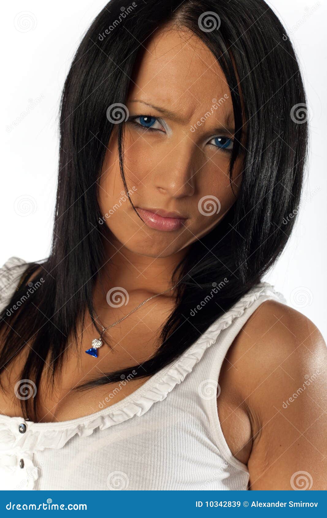 Negative girl stock image. Image of sadness, headache - 10342839