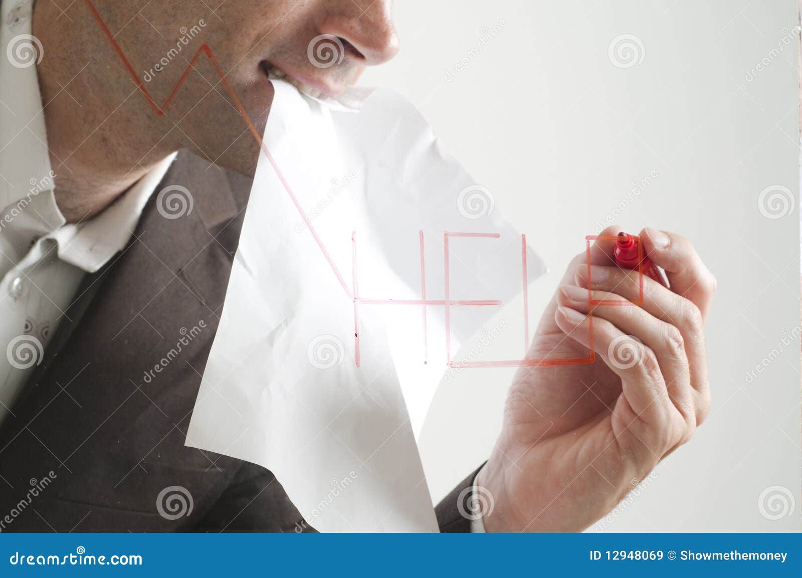 Negative graph stock image. Image of businessman, negative - 12948069