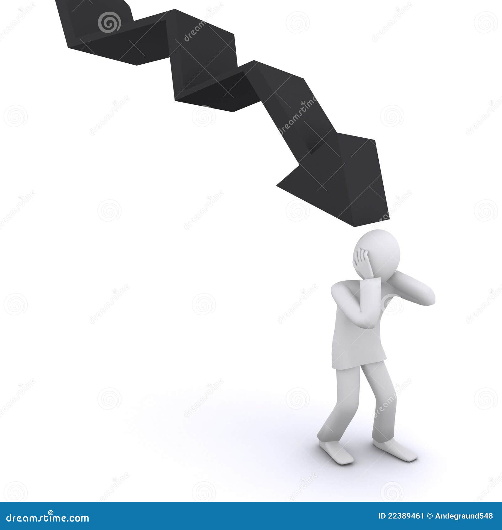 Negative graph stock illustration. Illustration of figure - 22389461