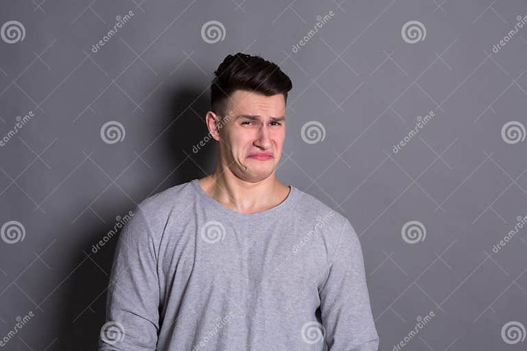 Negative Human Emotion, Man Expressing Disgust Stock Photo - Image of ...