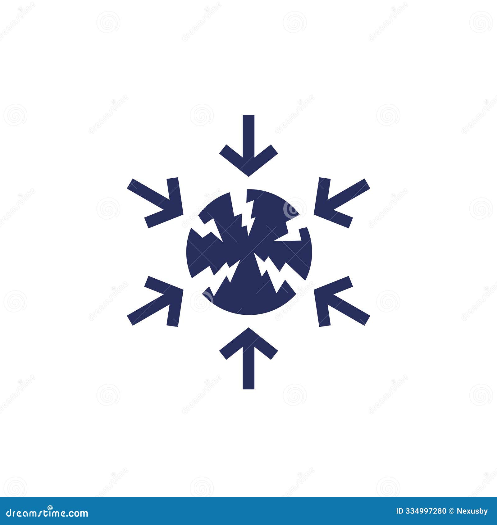 Negative Impact or Damage Icon on White Stock Vector - Illustration of ...