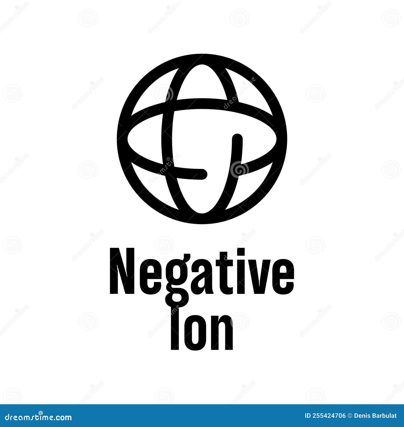 Negative Ion Vector Information Sign Stock Vector - Illustration of ...