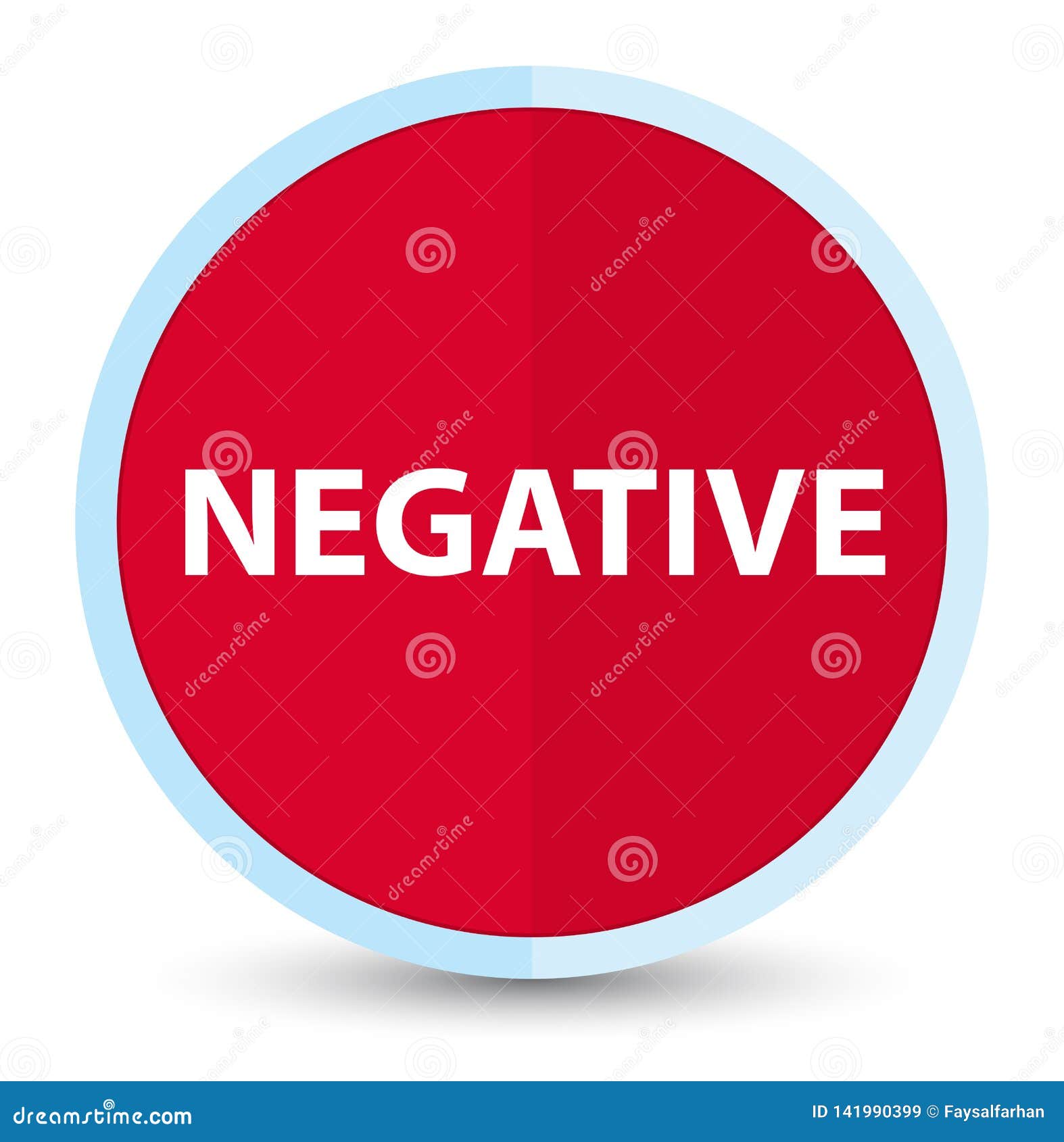 Negative Flat Prime Red Round Button Stock Vector - Illustration of ...