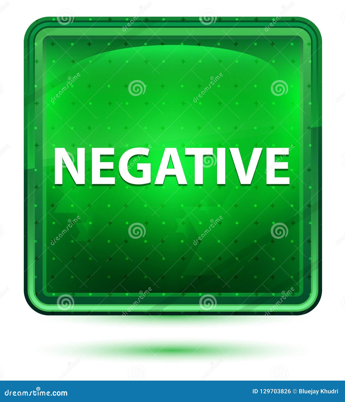 Negative Neon Light Green Square Button Stock Illustration ...