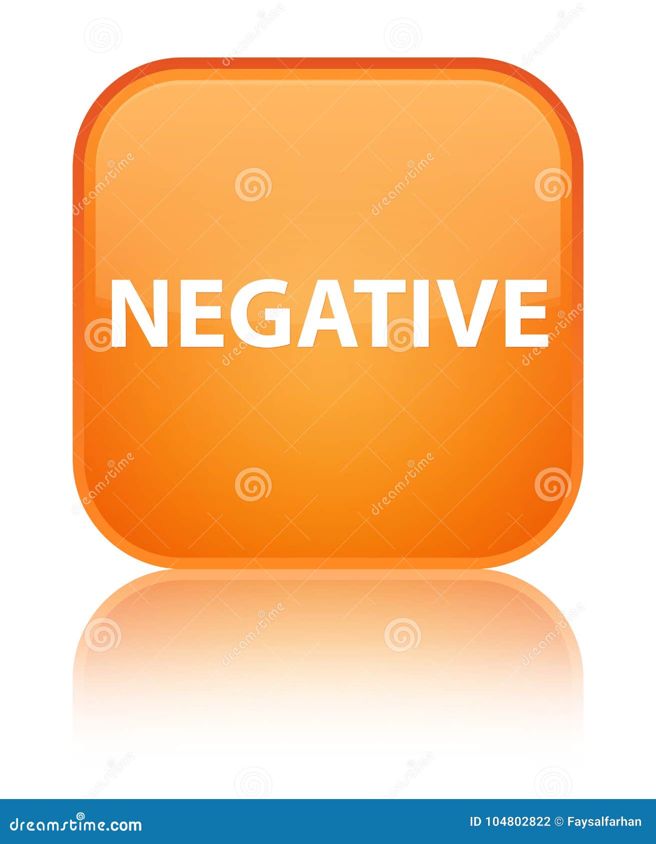 Negative Special Orange Square Button Stock Illustration - Illustration ...