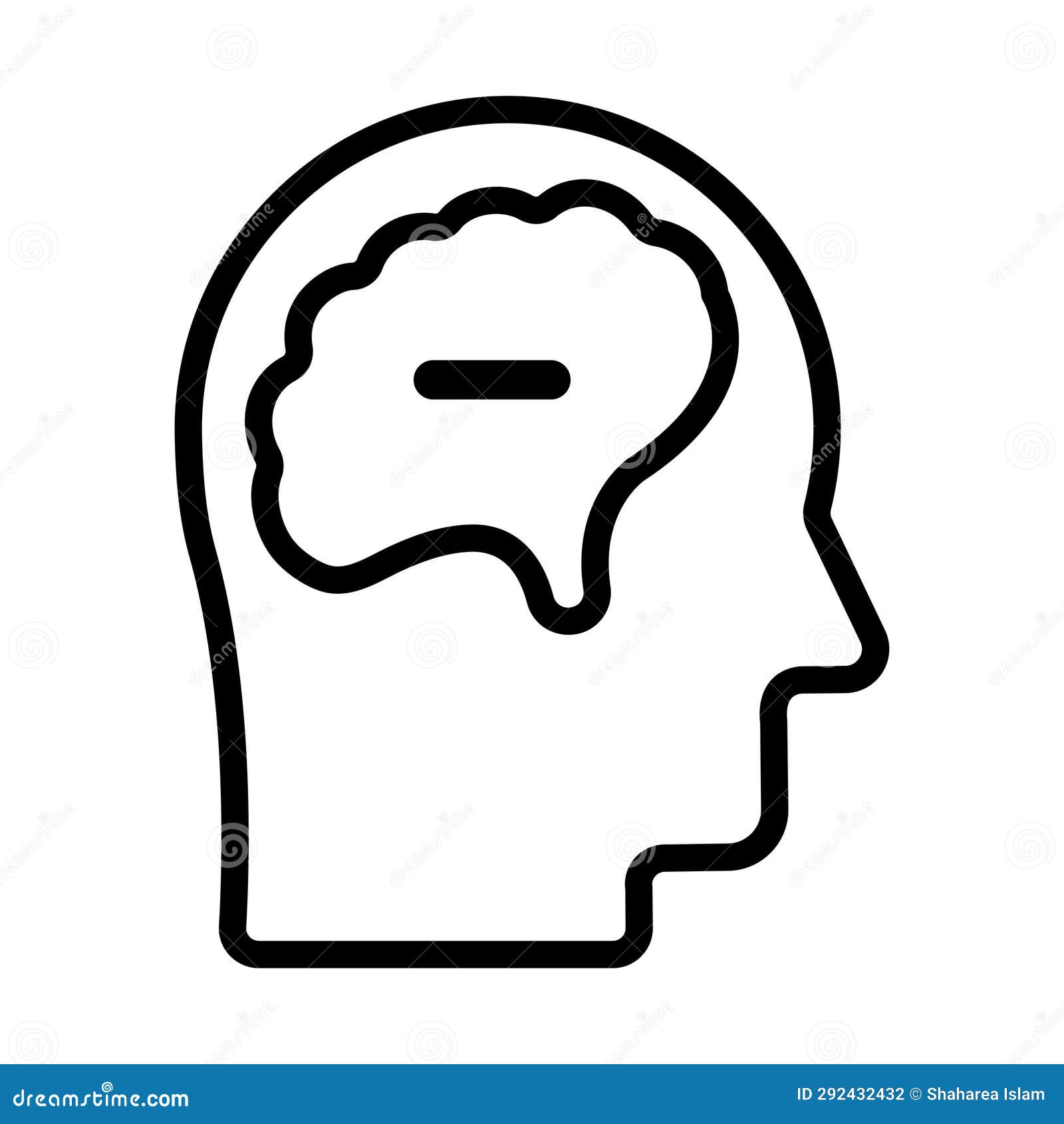 Negative mind icon stock vector. Illustration of vector - 292432432