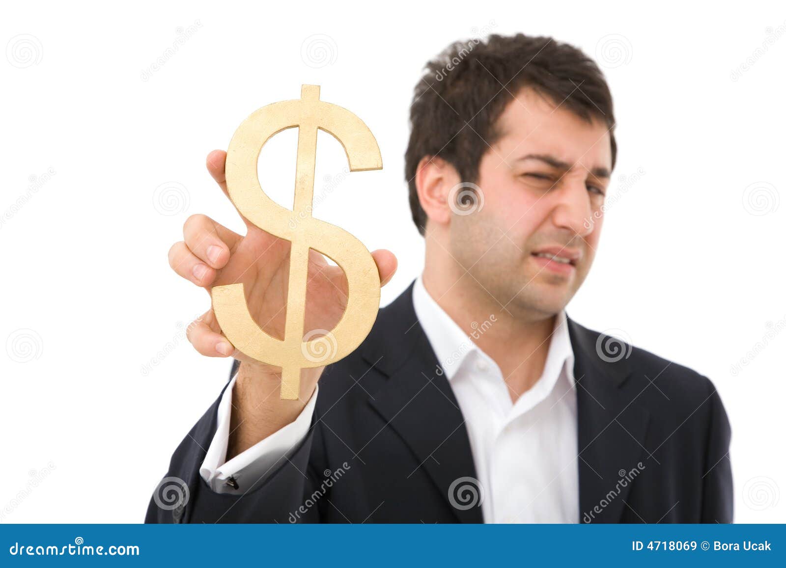 Negative news on dollar stock image. Image of person, debt - 4718069