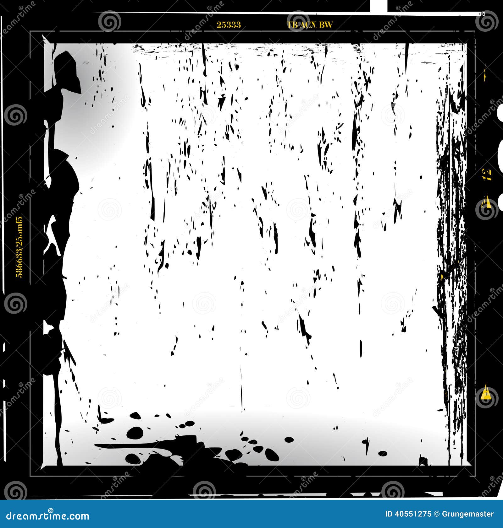 Negative photo frame, stock illustration. Illustration of perforation ...