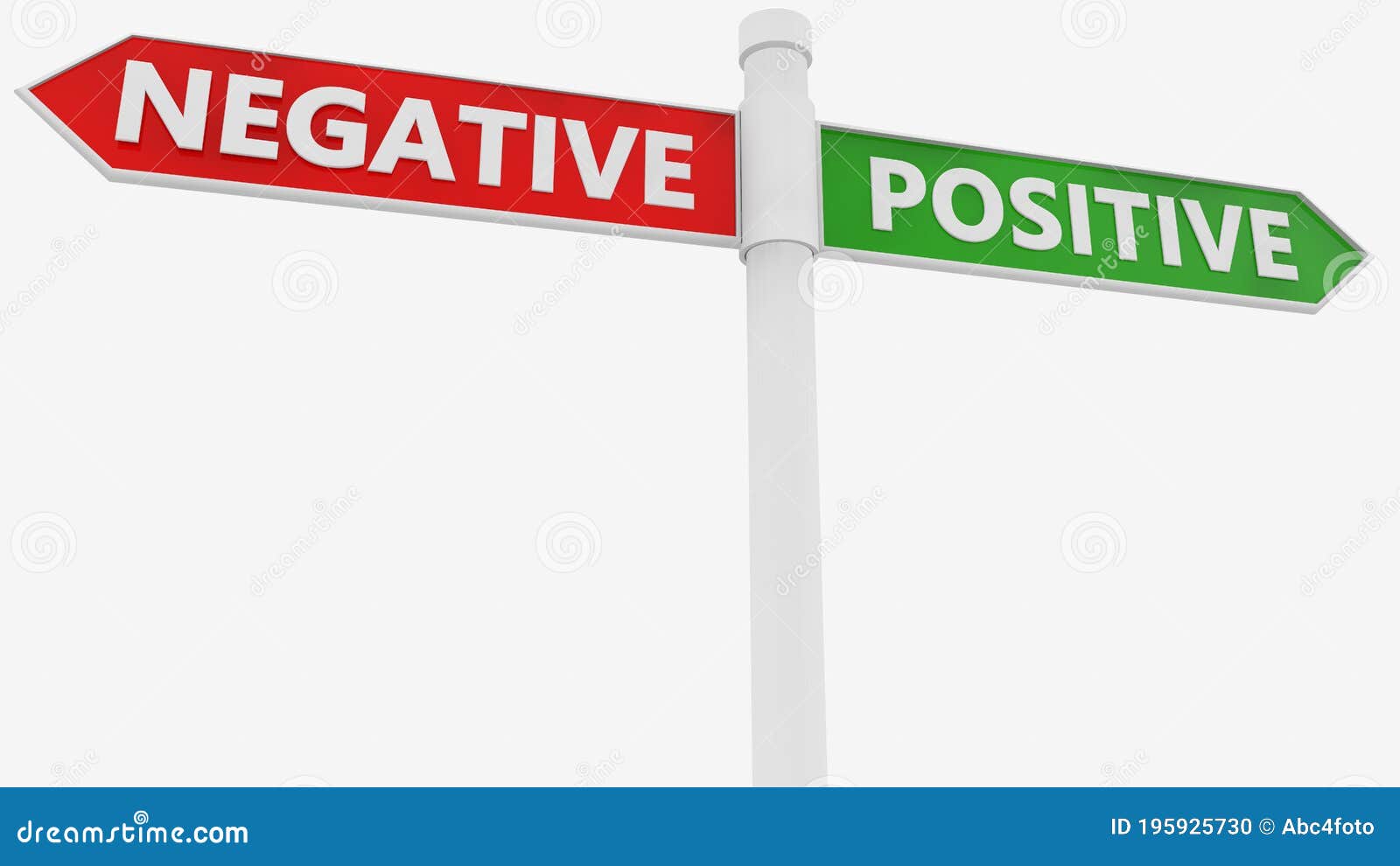 Negative and Positive Concept on Signpost Stock Illustration ...