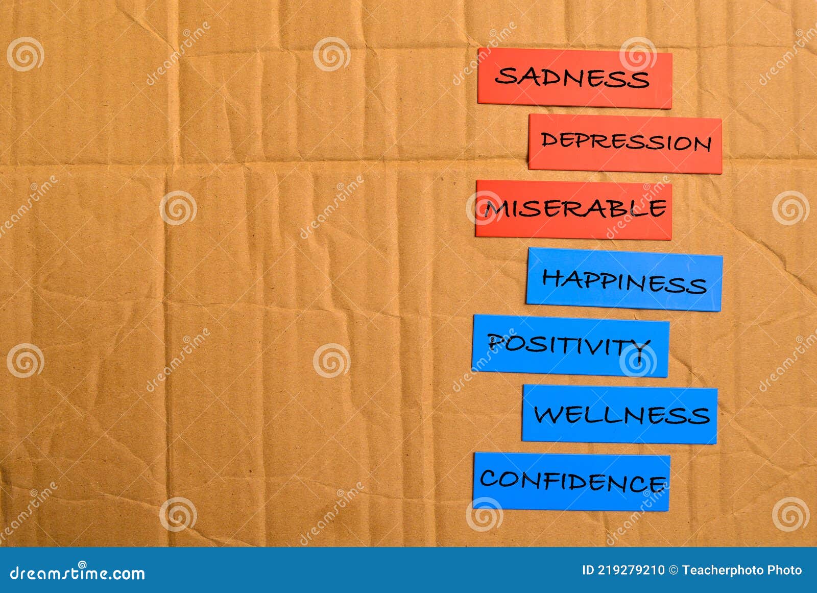 Negative and Positive Words Written on Memo Note. Conceptual Image ...