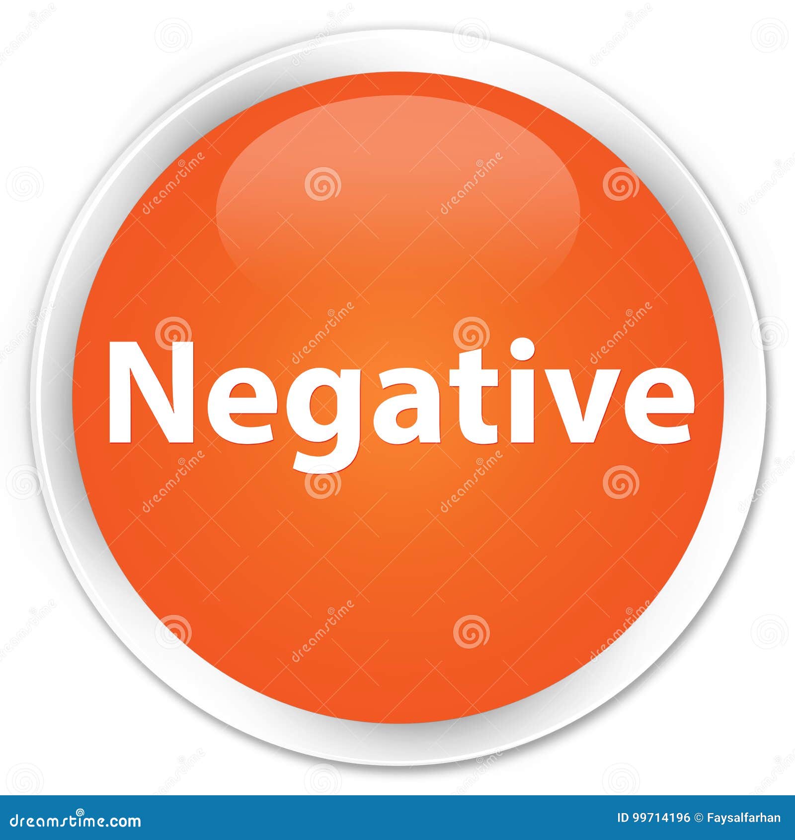 Negative Premium Orange Round Button Stock Illustration - Illustration ...