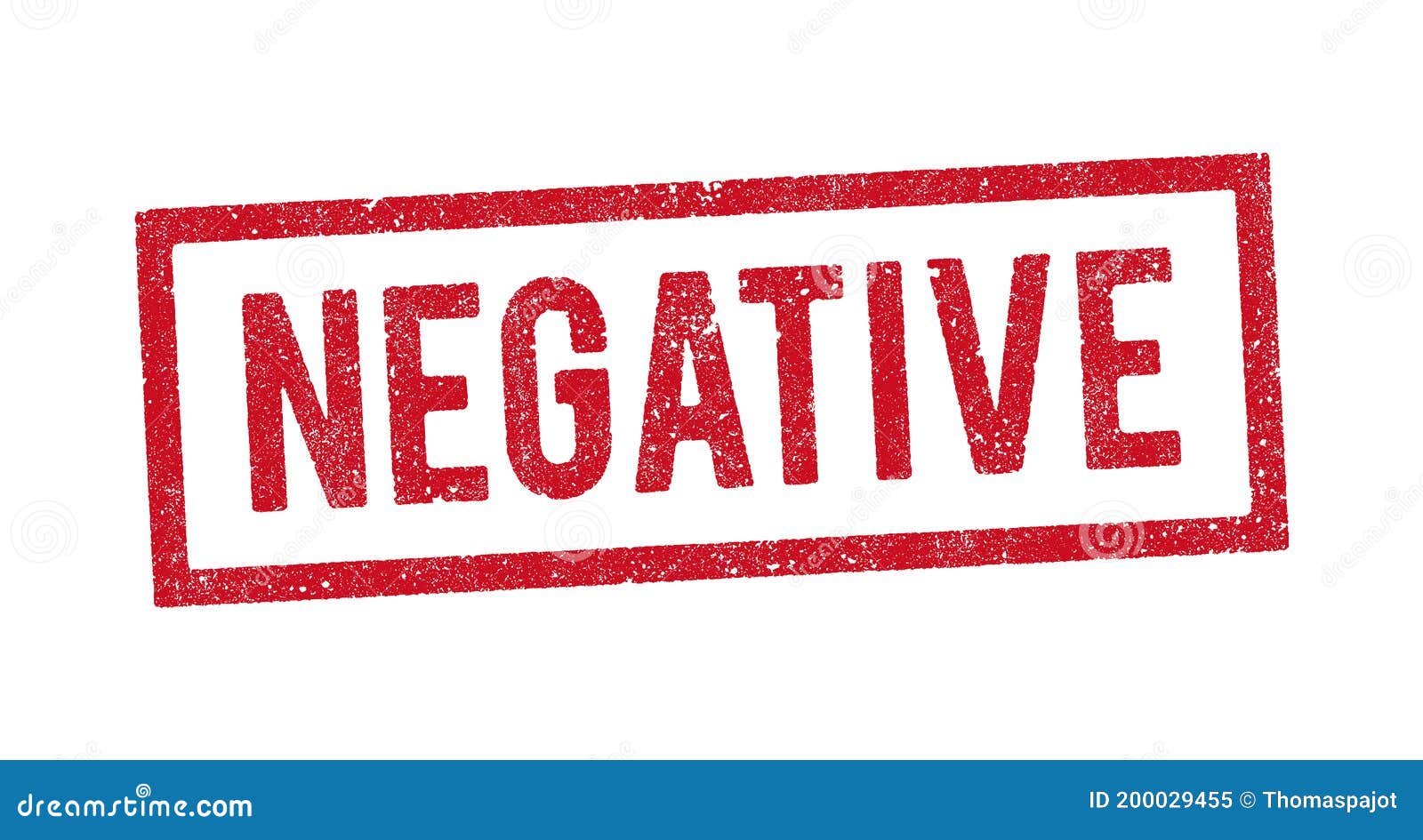 Negative red ink stamp stock vector. Illustration of disease - 200029455