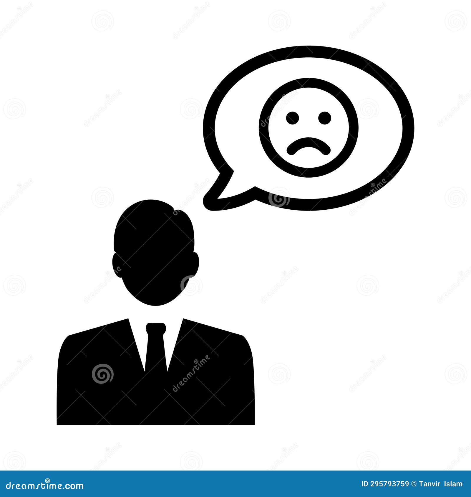 Negative Review Icon stock illustration. Illustration of brand - 295793759