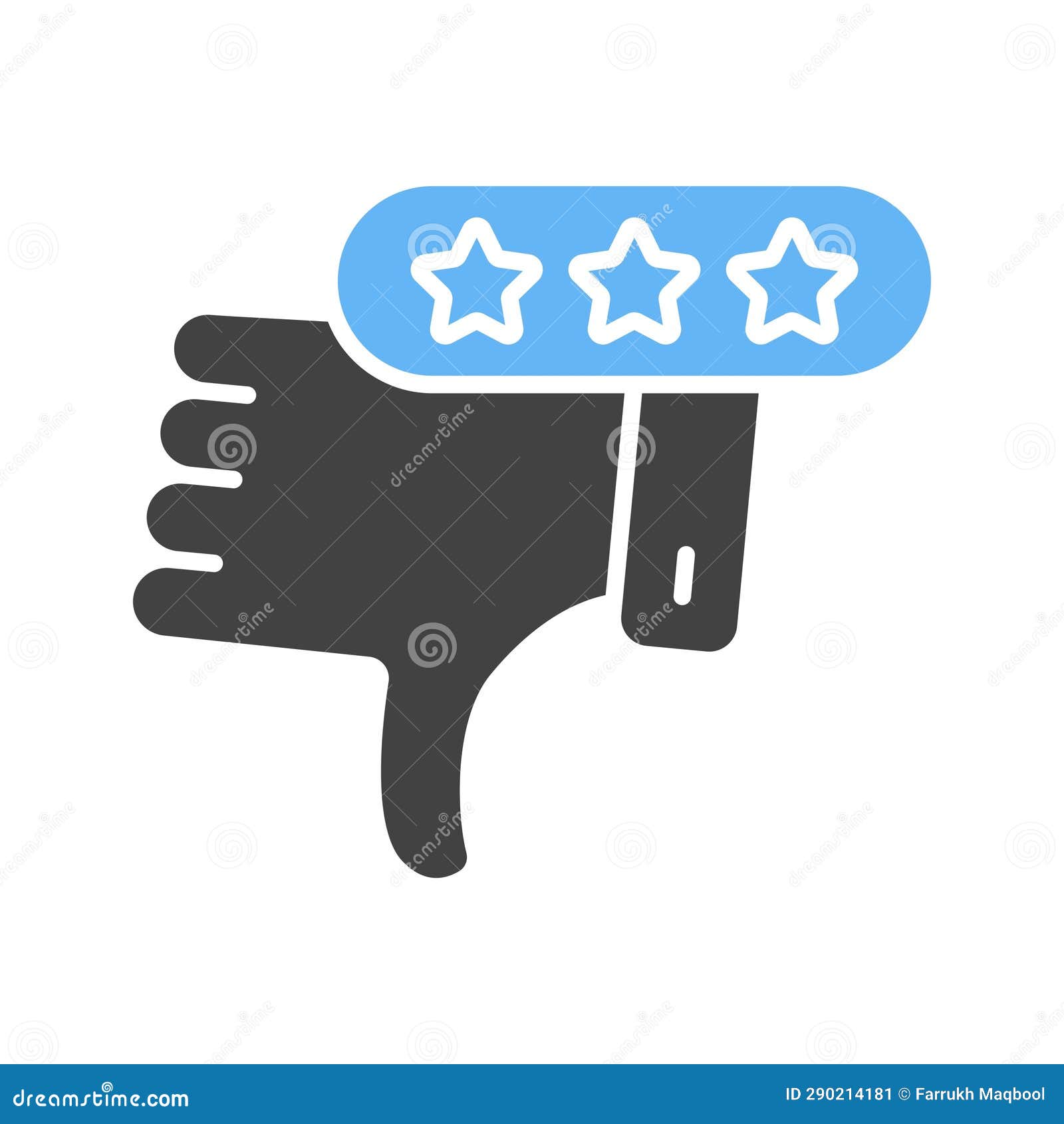Negative Review Icon Image. Stock Vector - Illustration of feedback ...