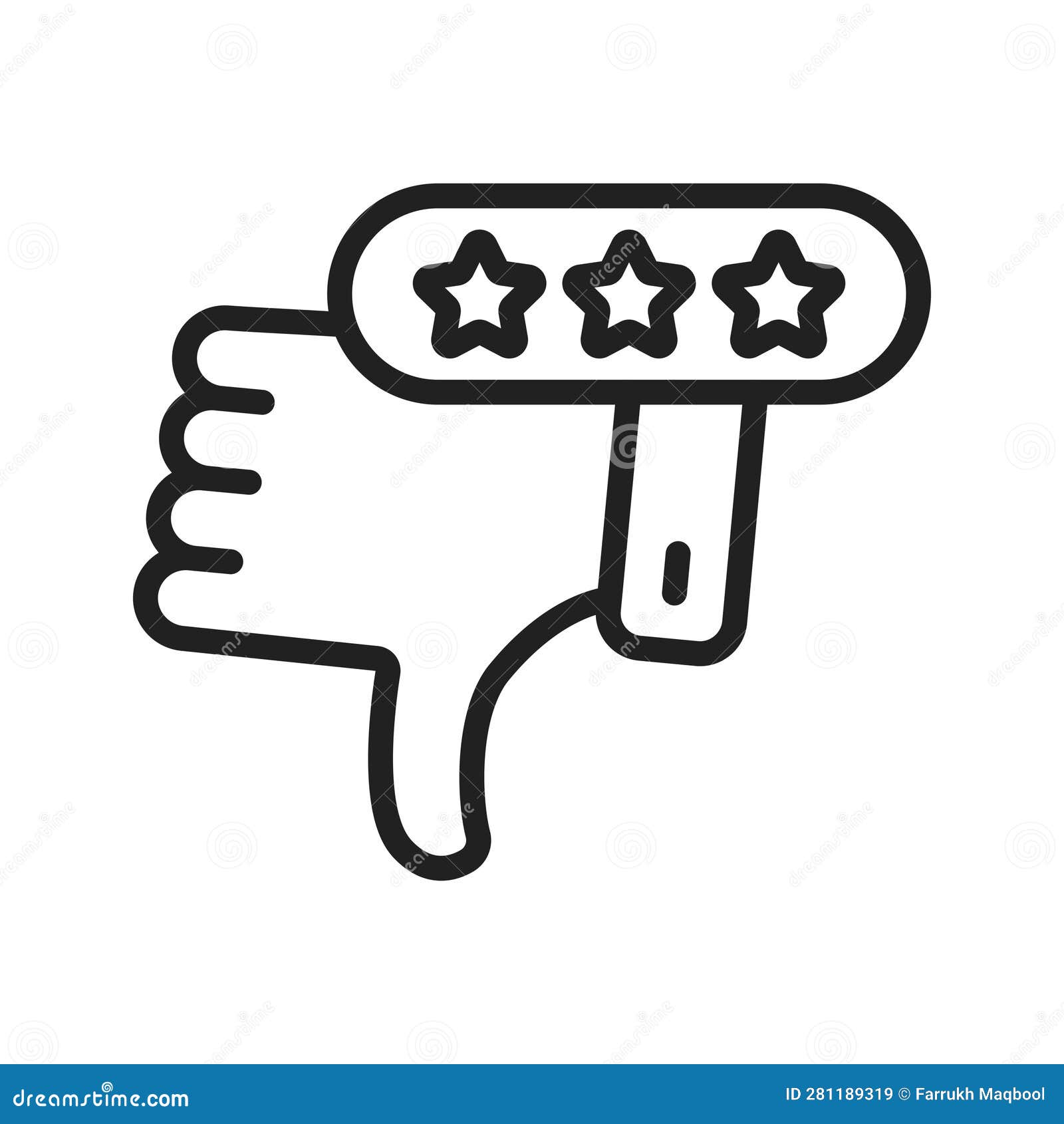 Negative Review Icon Image. Stock Vector - Illustration of concept ...