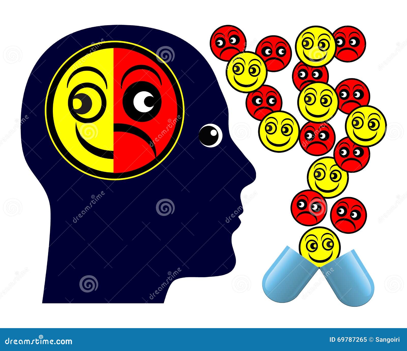 Negative Side Effects stock illustration. Illustration of medication ...