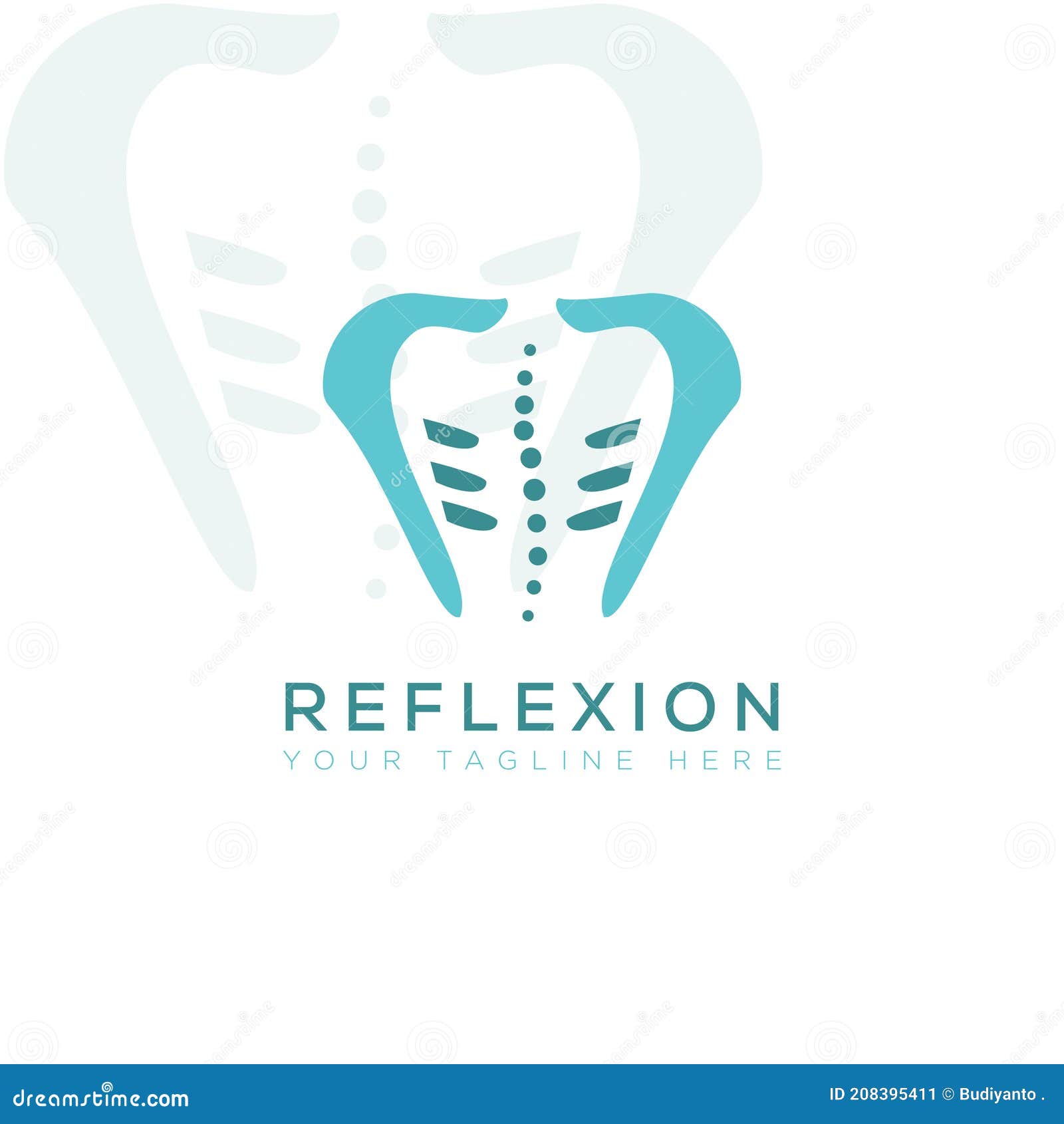Reflexion Logo, Negative Space Body Between Hands Vector ...