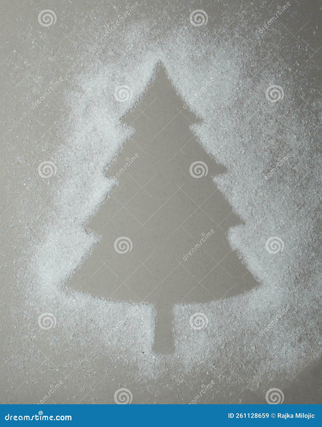 Negative Space Christmas Tree Concept. Creative Winter Layout Made with ...