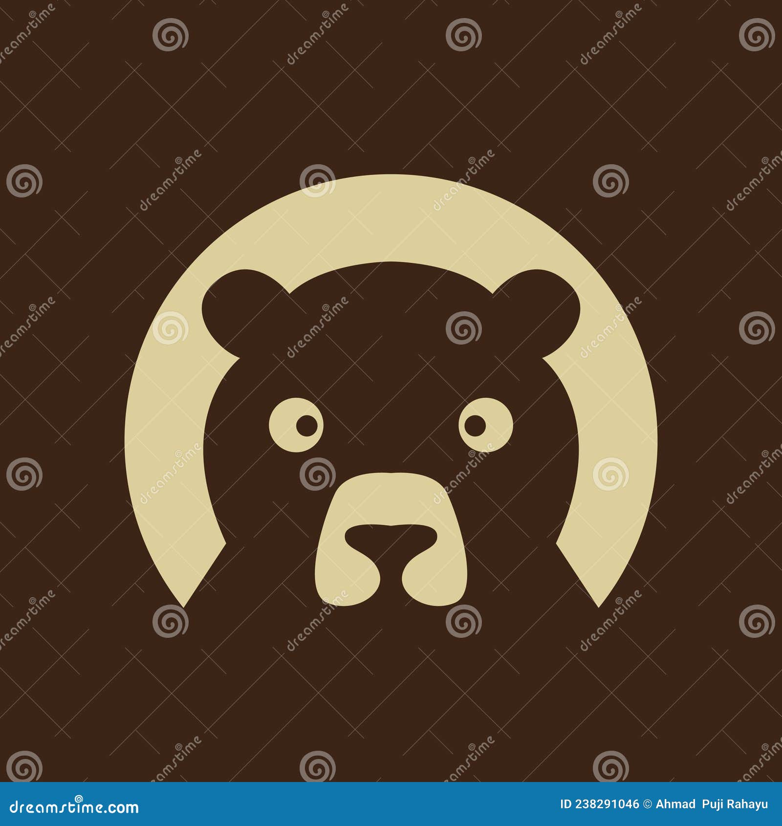 Negative Space Circle with Bear Logo Design Vector Graphic Symbol Icon ...