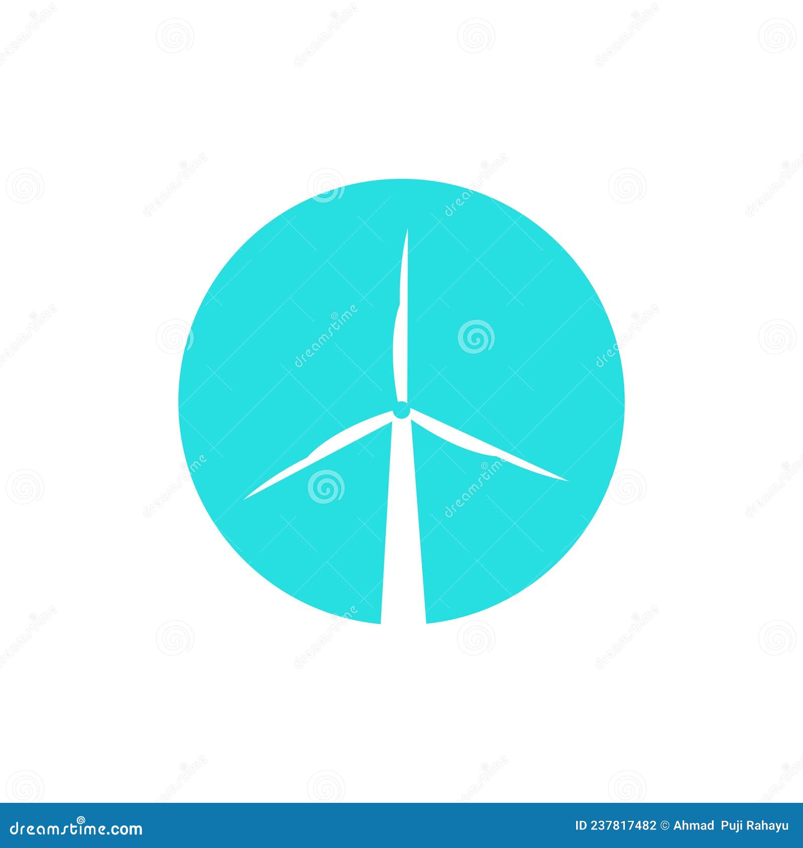 Negative Space Circle with Windmill Logo Design Vector Graphic Symbol ...