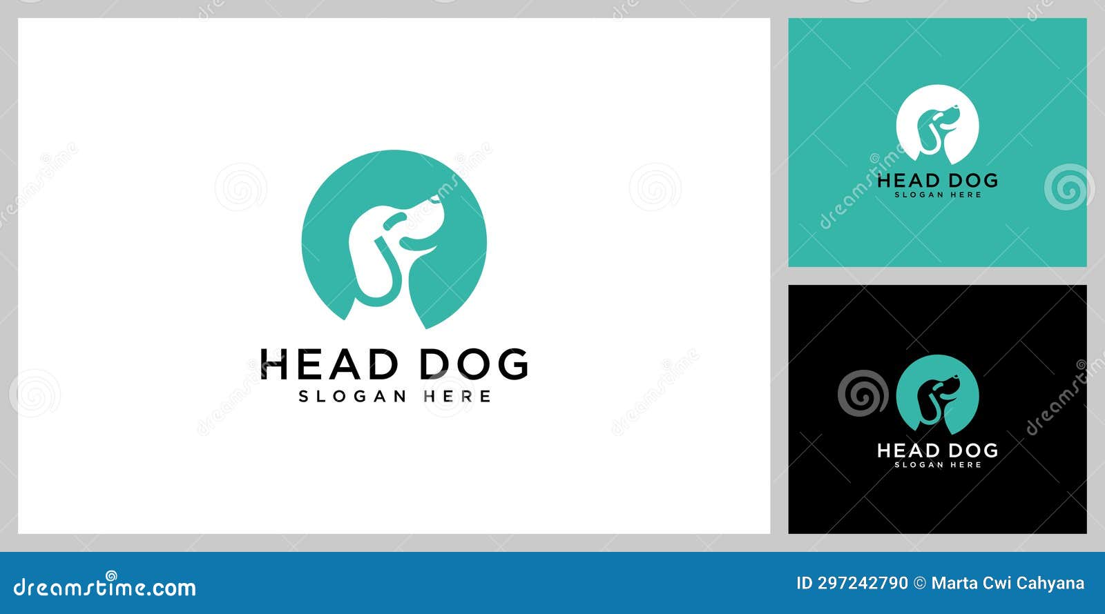 Negative Space Head Dog Vector Stock Vector - Illustration of template ...