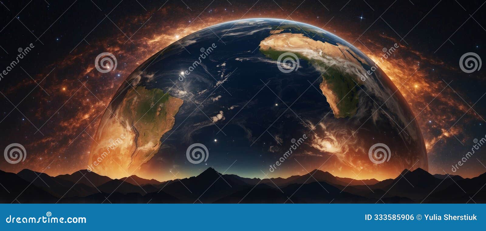 Negative Space Image of Earth Created by Stars in the Night Sky ...