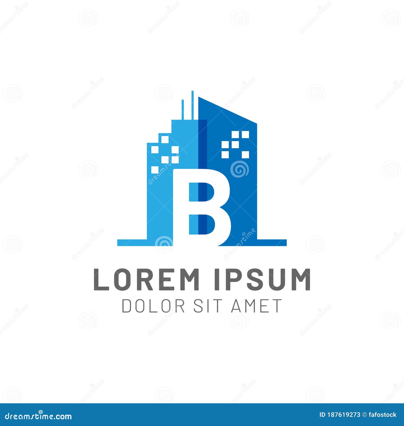 Negative Space Letter B Initial Building and Construction Logo Vector ...