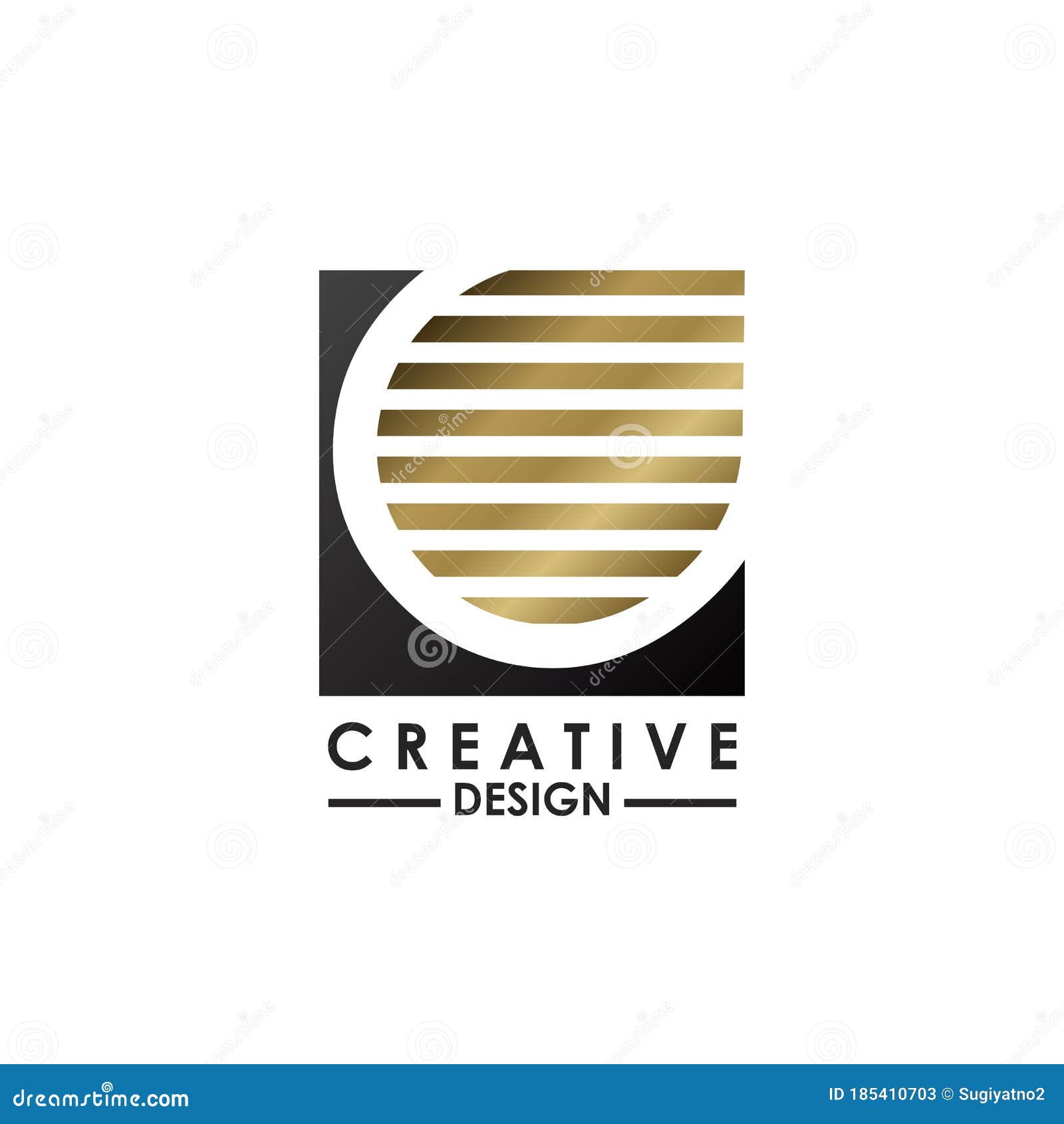 Negative Space Letter C Logo. Creative Design Template Concept Square ...