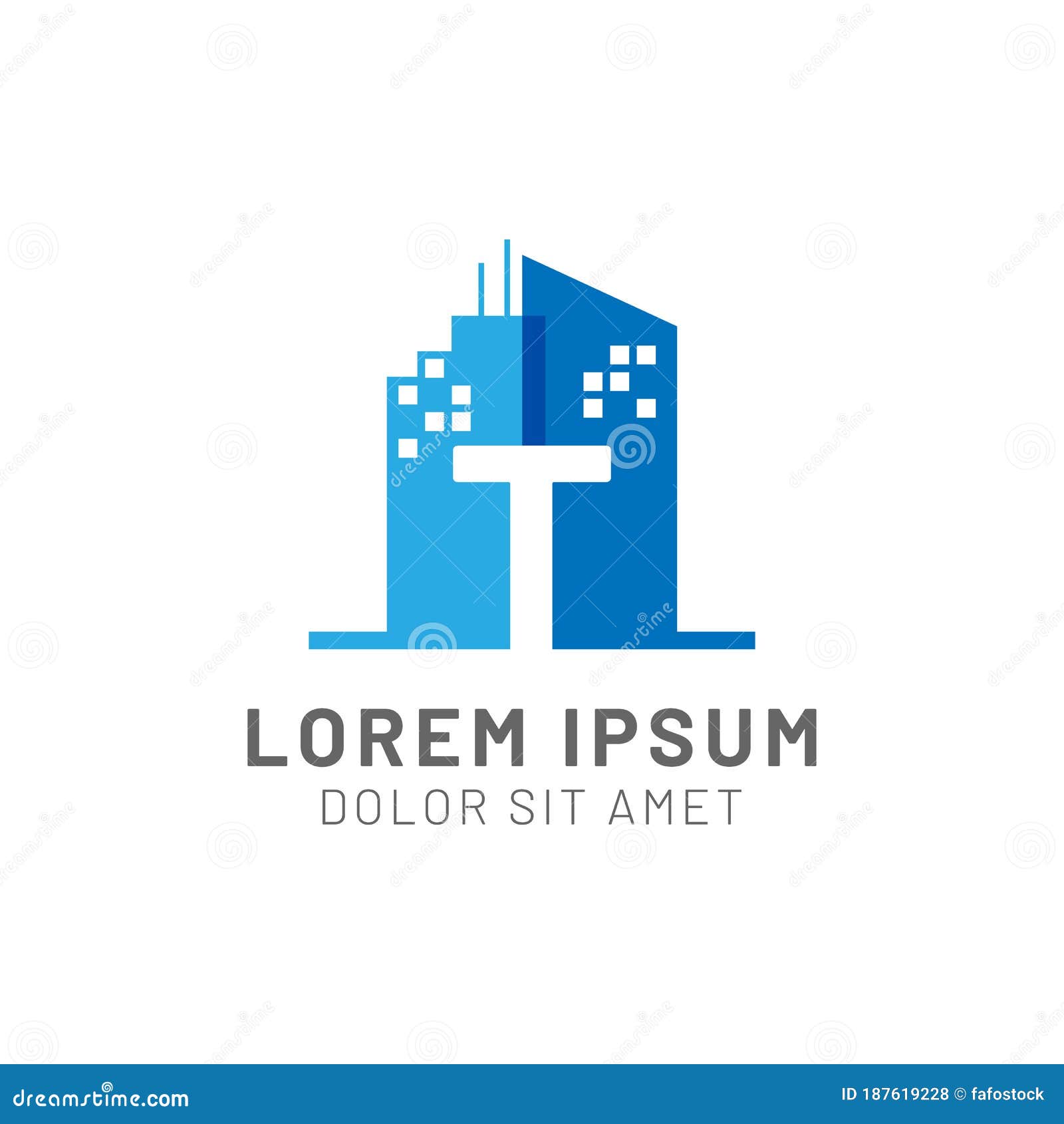 Negative Space Letter T Initial Building and Construction Logo Vector ...